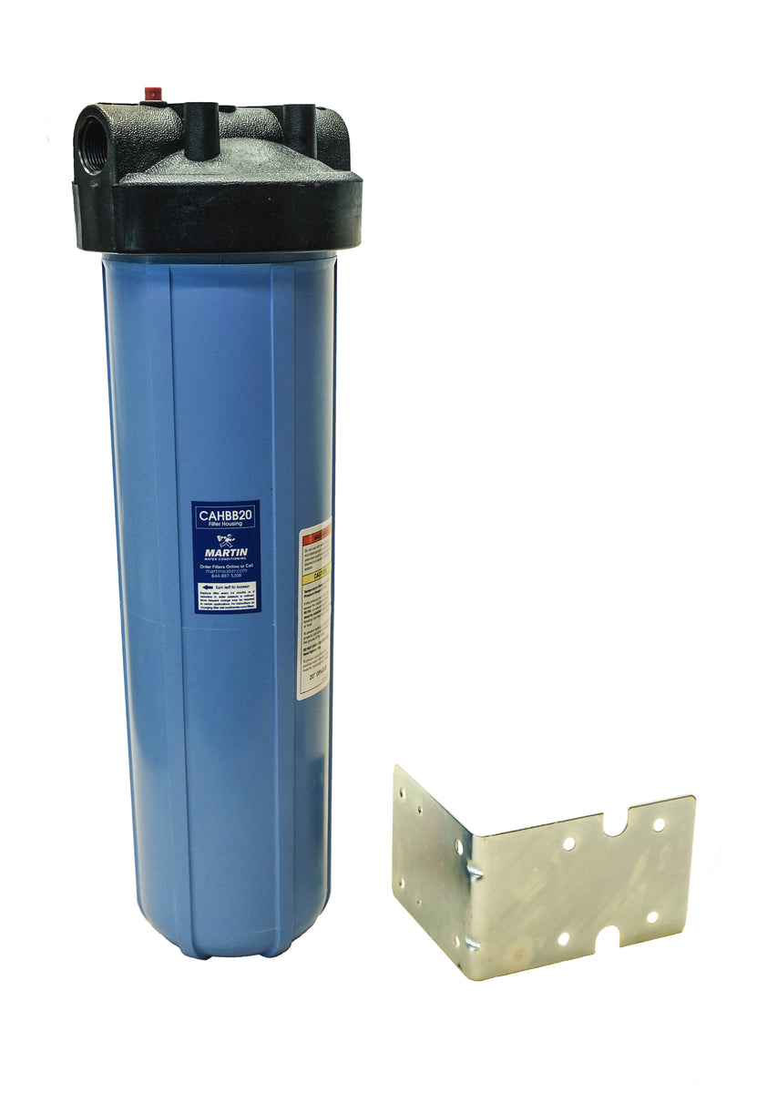 20" Big Blue Filter Housing with 1" Port & mounting bracket – Martin Water