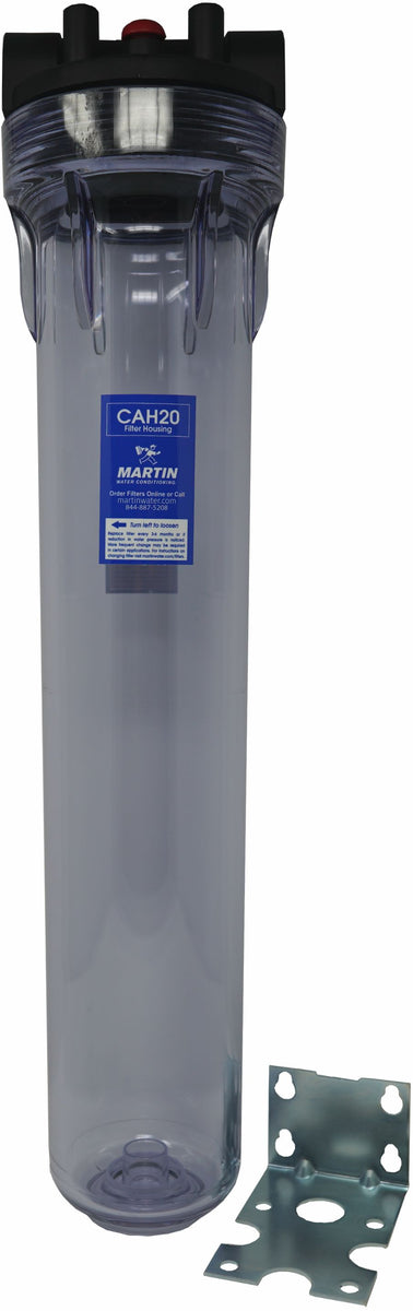 20" Clear Filter Housing with mounting bracket – Martin Water